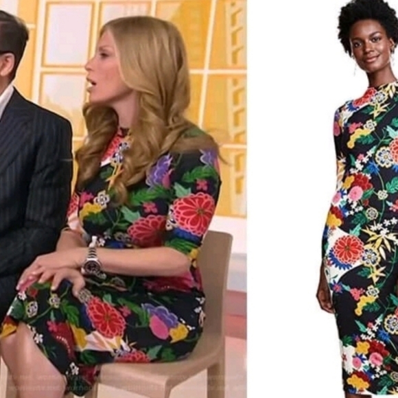 Alice + Olivia | Dresses | Alice Olivia Delora Valley Lake Midi Bodycon ...